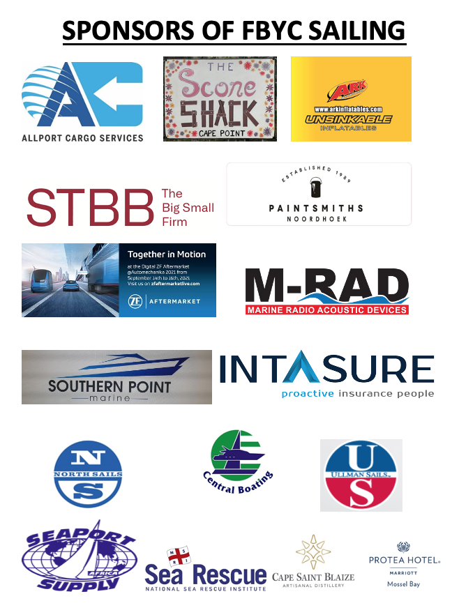SPONSORS OF FBYC SAILING – False Bay Yacht Club
