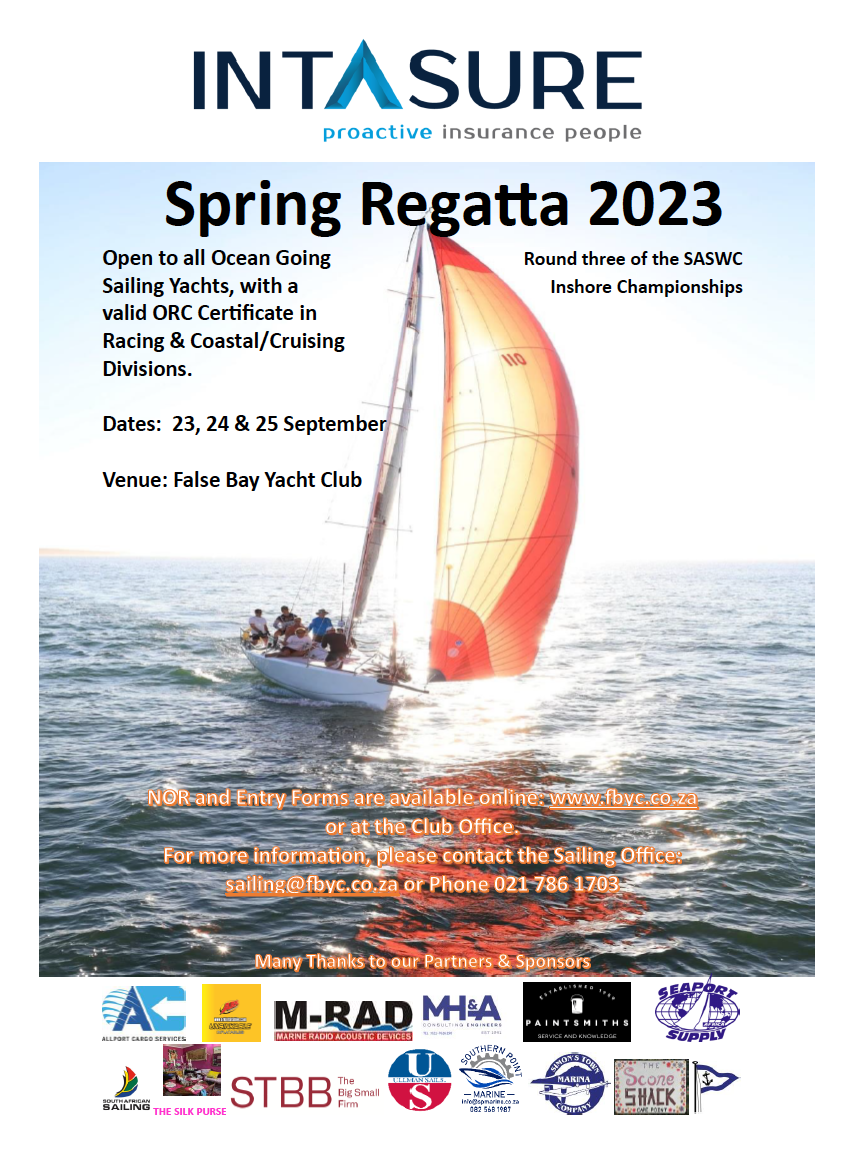 Spring Regatta Final Poster – False Bay Yacht Club