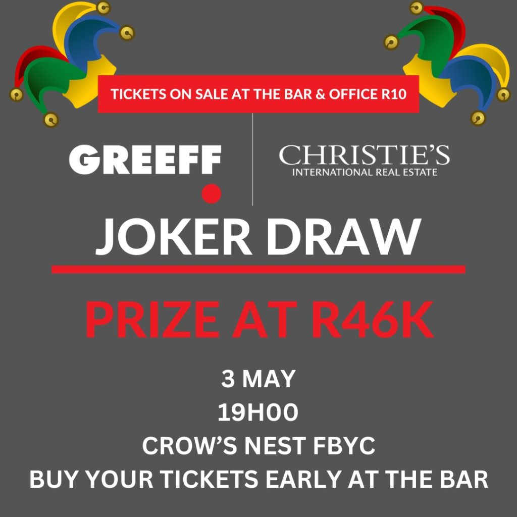 Joker Draw 3 May – False Bay Yacht Club